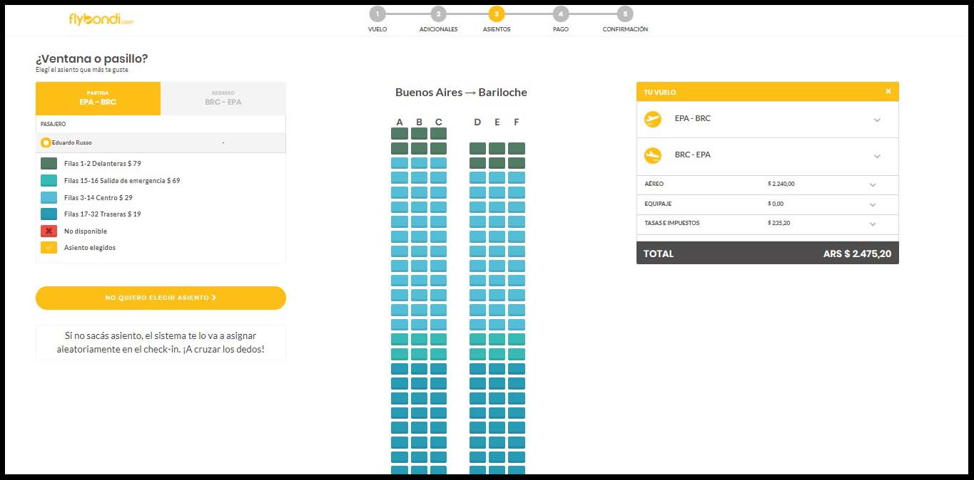 FLYBONDI SELECCIÓN ASIENTOS | Viajar con descuentos